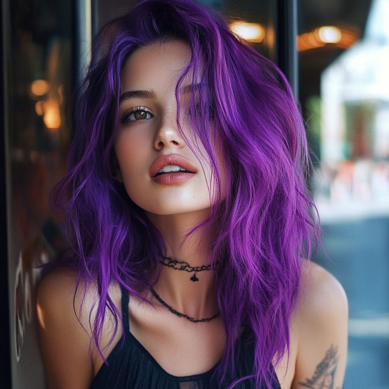 20 Dynamic Violet Hairstyle - Hair Guru