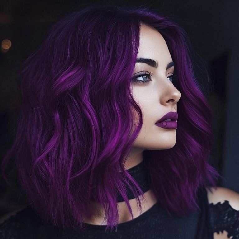 20 Dynamic Violet Hairstyle - Hair Guru