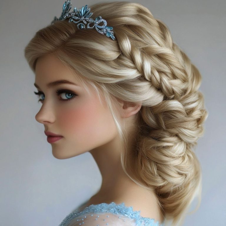 28 Glorious Princesses Braided Updos - Hair Guru