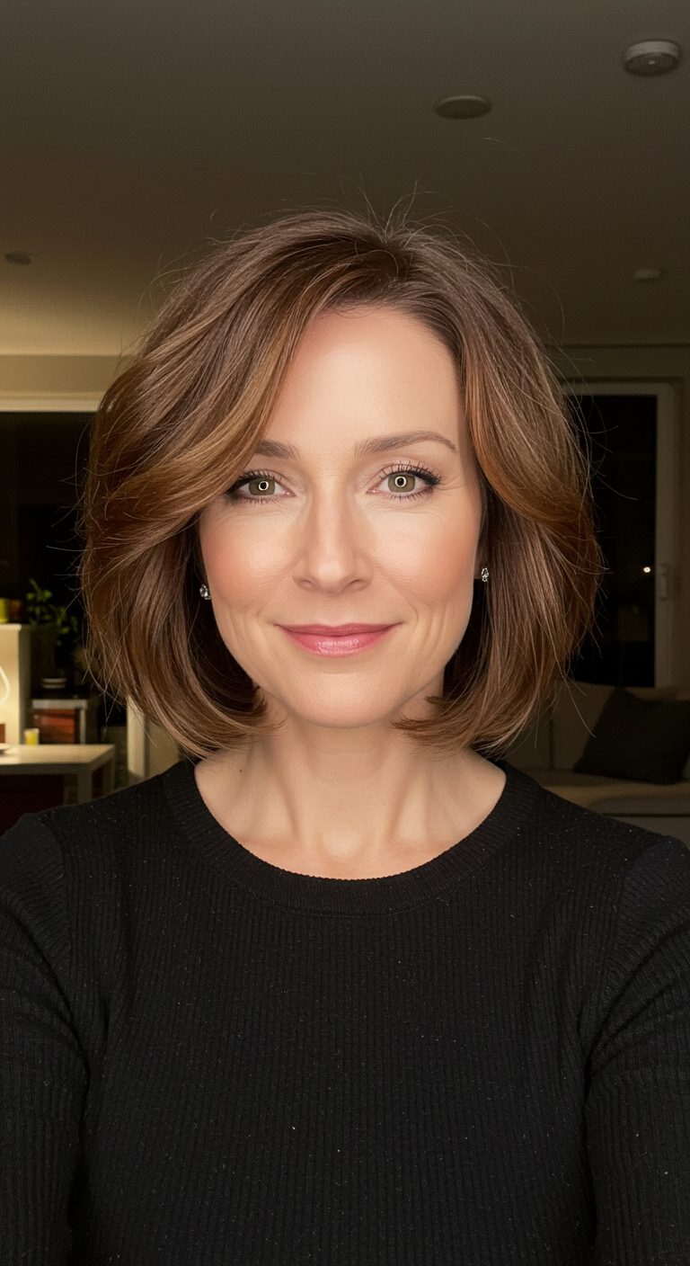 25 Glamorous Shoulder-Length Styles for Women Over 50 - Hair Guru