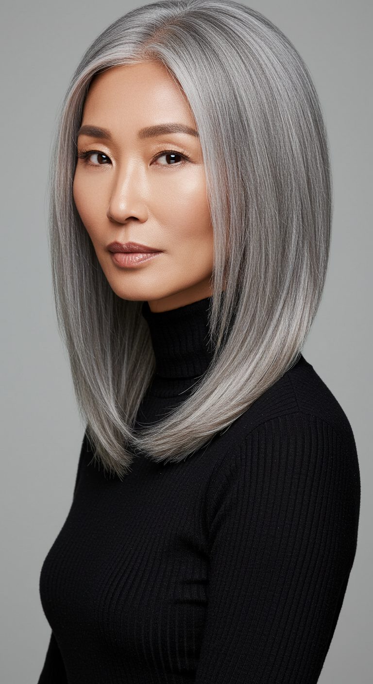 30 Long Bob Ideas for Women Over 50 - Hair Guru